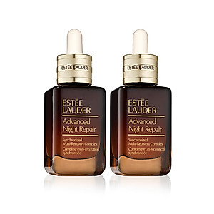 Estée Lauder Advanced Night Repair Duo Face Serum Synchronized Multi-Recovery Complex with Hyaluronic Acid & Peptides | Anti Aging & Hydrating, 1.7 Fl Oz (Pack of 2)