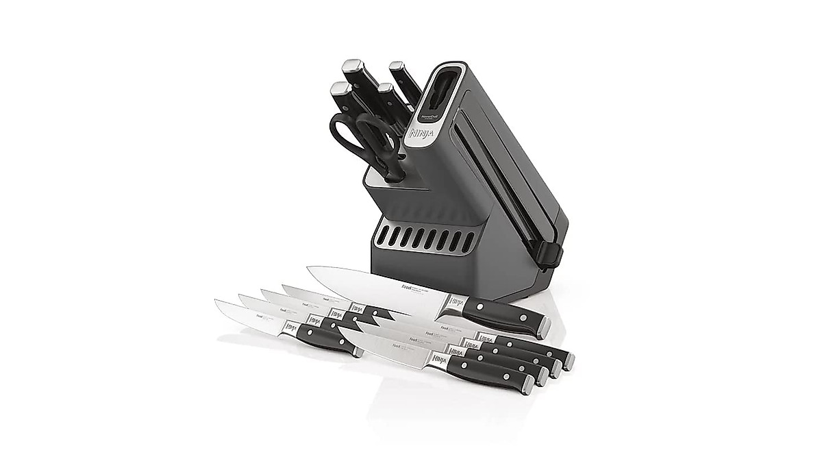 Ninja Foodi NeverDull 15-Piece Knife Set with Built-In Sharpener