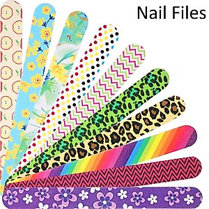 Mudder 20 Pcs Nail File Colorful Emery Boards Nail Buffer File Tools for Women Double Sided Filers for Shaping and Smoothing Toenails and Fingernails