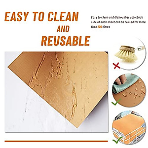 BEGIALO Copper Grill Mats Set of 7 for Outdoor Grill, Non-Stick Copper BBQ Grilling Mats PFOA Free Heavy Duty Reusable Easy to Clean Works on Gas Charcoal Electric BBQ Grill Accessories