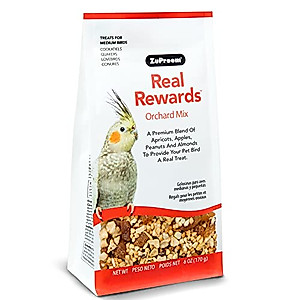 Real Rewards Orchard Mix Medium Bird Treats By Zupreem 6 OZ