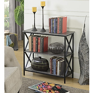 Convenience Concepts Tucson 3 Tier Bookcase, Weathered Gray