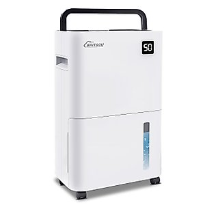 50 Pints Dehumidifier for Basement, Britsou Dehumidifiers for Home with Drain Hose - Quiet Smart Dehumidifier with 3 Modes, 24 Hr Timer - Ideal for Home Bedroom, Bathroom