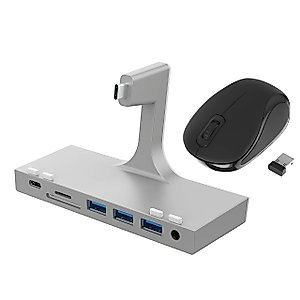 SABRENT Multi-Port iMac Hub + Mini Travel 2.4GHz Wireless Mouse with Nano Receiver