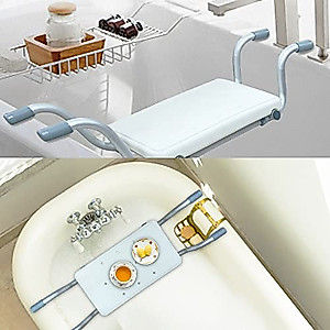 Timisea Bath Bench, Portable Bath Seat Shower Chair Shower Stool for Disabled, Senior Shower Safety Seating Elderly Shower | Transfer Bench for Bathtub, Fits Most Bath Sizes | with Non-Slip Surface