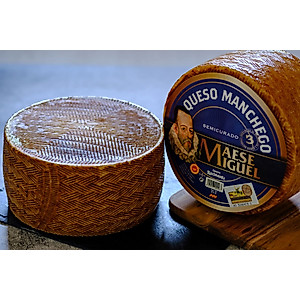 Manchego Whole Wheel (Approx. 7 lbs) | Authentic Spanish Sheep’s Milk Cheese