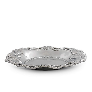 Arthur Court Designs Metal Aluminum Equestrian Horse Oval Serving Tray / Platter 14 inch x 10 inch