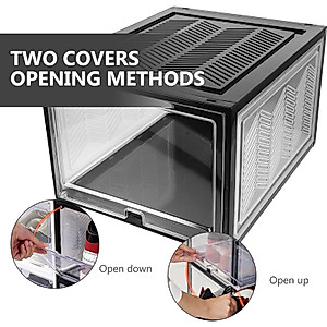 Alipis 2pcs Boxes Foldable Shoe Box Shoe Storage Case Shoe Storage Boxes Shoe Rack for Closet Shoes Boxes Shoe Rack Organizer Sneaker Storage Organizer for Cabinets Shoe Boxes for Home