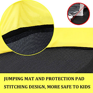 LANGXUN 60" Trampoline for Kids, 5ft Mini Toddler Indoor & Outdoor Trampoline with Net, Basketball Hoop & Dart Board, Birthday Gifts for Boys & Girls, Baby Toddler Christmas Toys, Age 1-8 Years