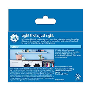 GE Refresh LED Light Bulbs, 40 Watt, Daylight, G16.5 Globe Bulbs, Small Base (2 Pack)