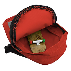 Teak Tuning Fingerboard Backpack Case, Red - 5" x 3.75" - Miniature Canvas Bag for Tuning Travel & Storage