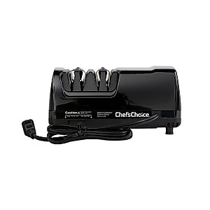 Chef'sChoice 316 Diamond Hone Knife Sharpener for 15-Degree Knives with Precision Guides to Sharpen Straight and Fine Edge Knives, 2-Stage, Black