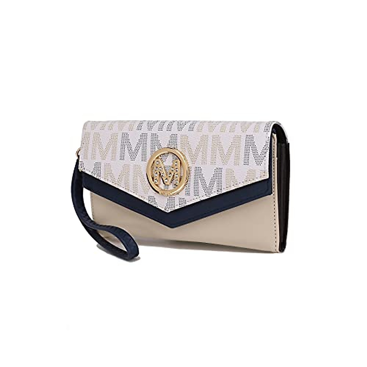 MKF Collection Wallet Handbag for Women - Wristlet Wallet Double Zipper Multi Pockets Purse