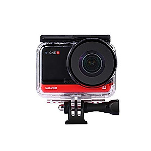 For Insta360 ONE R Sports Camera Case Protective Housing Insta360 ONE R Diving Cases Waterproof Housing 4K IPX8 Accessory Camera Accessories Anti-fall Bezel Protective Cases (Black) A460