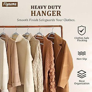 Velvet Hangers 50 Pack with 10 Bonus Clear Clothes Hanger, 17.6" Felt Hangers for Coats, Dresses, Shirts,Sweater, Gray - Family Choice Awards Winner