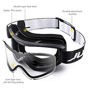 JULI Eyewear MAXJULI Ski Goggles,Snow Snowboard Goggles for Men Women Snowmobile Skiing Skating