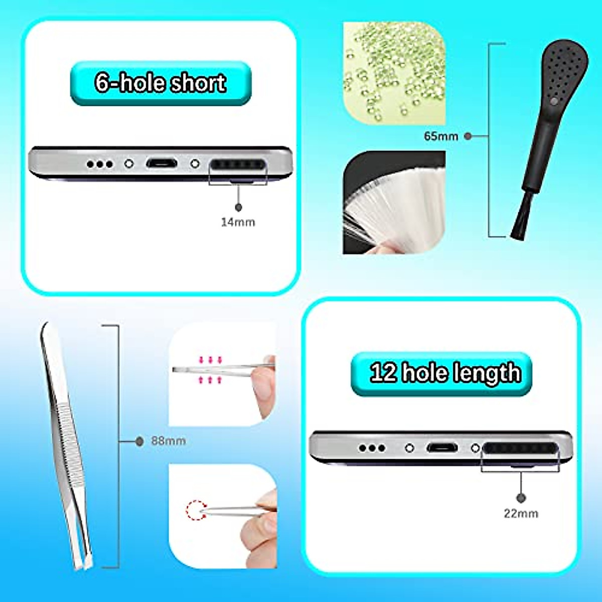 Mobile Phone Dustproof Net Stickers Speaker Mesh Anti Dust Proof Adhesive Dust Sticker Universal Protect The Phone Trumpet Dustproof Net Accessories Gift Tweezers and Mobile Phone Cleaning Brush
