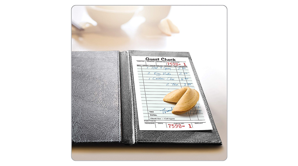 Adams Guest Check Pads - 50 Sheets, Perforated Receipt, White