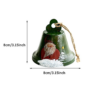 5pcs Christmas Bell, Christmas Jingle Bell Hanging Decoration for Home Garden Christmas Tree Decor(Size:8x8cm)