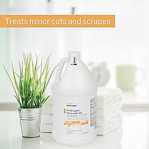 McKesson Hydrogen Peroxide 3%, Topical Solution USP, First Aid Antiseptic, 1 gal, 1 Count, 4 Packs, 4 Total