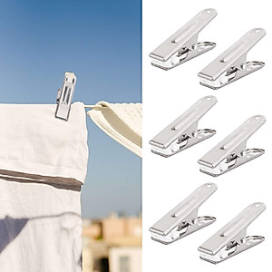 Clothes Clip, 20pcs Stainless Steel Laundry Clips with Heavy Duty Clamp Metal Clothes Pegs for Hanging Laundry Home Kitchen Outdoor Travel Office