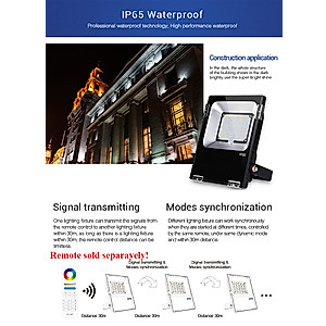 LGIDTECH 20W Miboxer RGB+CCT LED Flood Light AC85-265V Color Changing 2700K-6500K Color Temperature Adjustable