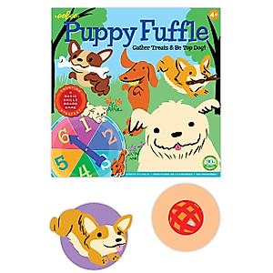 eeBoo: Puppy Fuffle Board Game, Develops Counting, Patience and Problem Solving Skills, A Basic Skills Board Game, Perfect for Ages 4 and up, for 2 to 4 Players