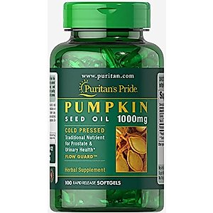 Pumpkin Seed Oil, Supports Prostate and Urinary Health White 100 Count (Pack of 1)