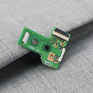 4pcs JDS-030 Interface Board Replacement Charging Port Assembly Compatible with PS4 Repair Part Micro USB Adaptor Charger Socket Board Connector Module