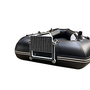 7.5ft Inflatable Fishing Boat Raft Dinghy Pontoon with Air Floor with Motor Bracket