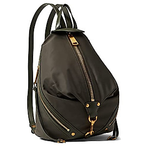 Rebecca Minkoff Nylon Medium Zipped Julian Backpack Olive/Olive One Size