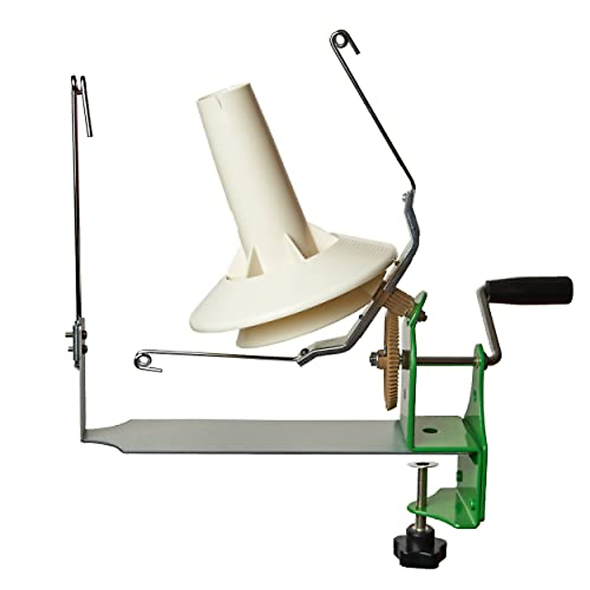 Olikraft Large Capacity Yarn Winder - Hand Operated Metal Yarn Ball Winder. Support 10 to 16 oz of Yarn Fiber Wool String (Stainless Steel)