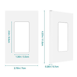 MLLIZH 10 Pack 1-Gang Screwless Wall Plate, Decora Outlet Cover Plates, 4.57” H x 2.76” L, for Light Switch, Dimmer, GFCI, USB Outlet