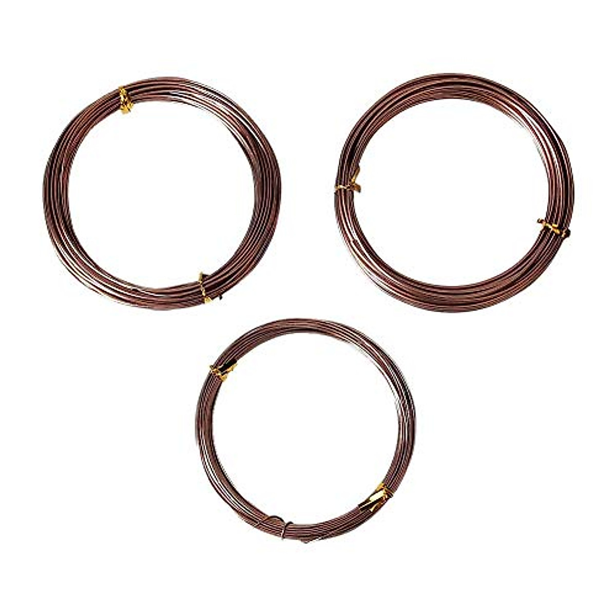 Pumbaa 5rolls 147 Feet Total Anodized Aluminum Tree Bonsai Training Wire Set Flexible Holding Branch Plants Beginner Garden Artists - Bronze