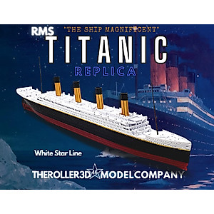 TheRoller3d RMS Titanic Model Ship 1 Ft Long Assembled, Historically Accurate Titanic Replicas