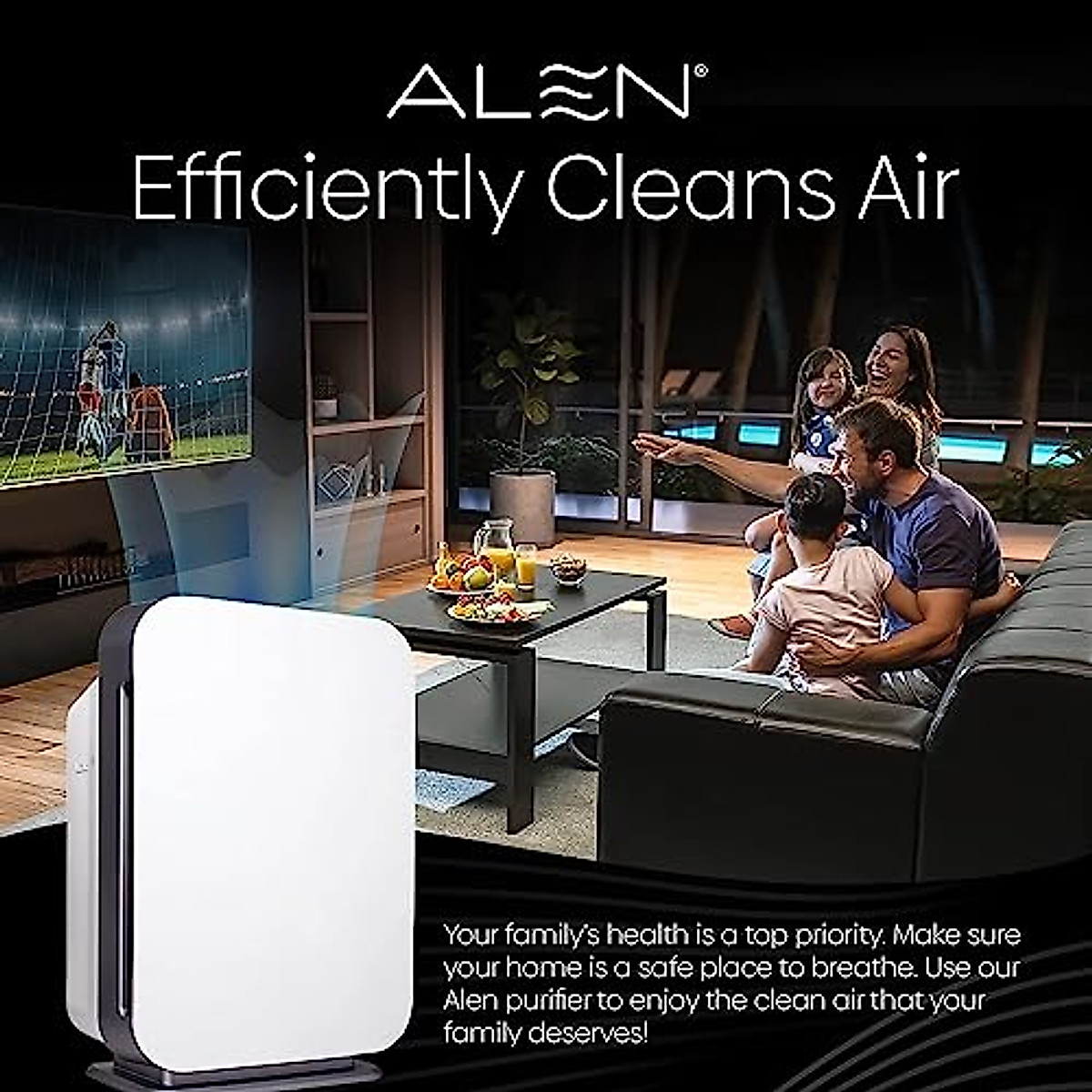 Alen BreatheSmart 75i Quiet Large Room HEPA Air Purifier, Medical Grade Filtration, 99.9% Particle Removal, Pet-Friendly, Smart Home Essential, Allergies, Odor & Smoke, Long Filter Life, White