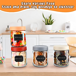 Hushee 12 Pcs 16 oz Overnight Oats Containers with Lids Wide Mouth Mason Jars Leak Proof Yogurt Containers with Lids Meal Containers for Parfait Fruit Salad Dressing Beans Sugar Storage Supplies