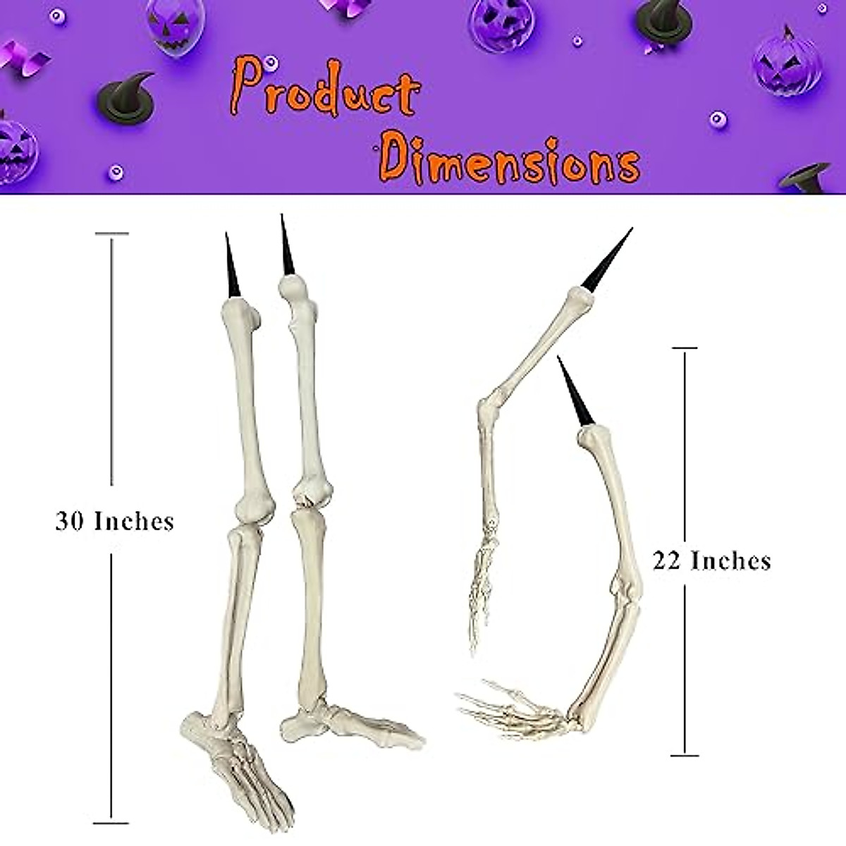 GiftExpress Creepy Life Size Ground Breaker Skeleton for Halloween Yard Decorations