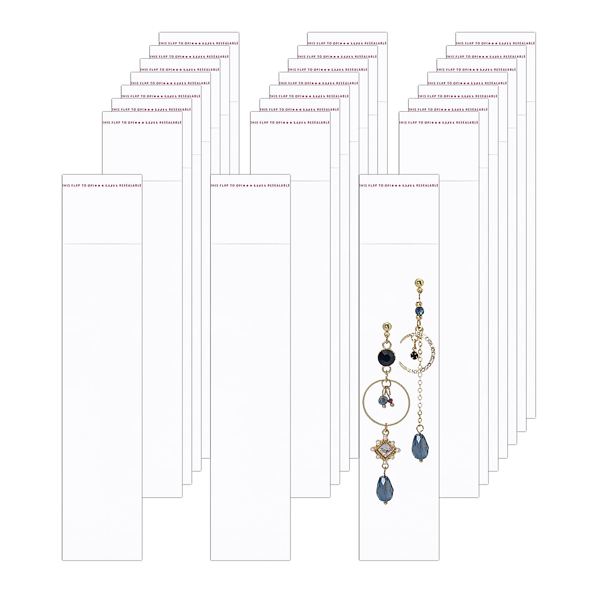 2" x 8" Cello Bags 100pcs Long Resealable Cellophane Bags OPP Self Adhesive Bags 1 Mil for Pretzel Bakery Cookies Candies Jewelry Crafts Candles Party (5 Sizes to Choose from)