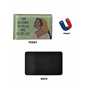 6 Pack Black Women African American Refrigerator Magnets Inspirational Funny Glass Whiteboard Decoration Magnet Motivational Rectangular Kitchen Refrigerator Dishwasher Magnet