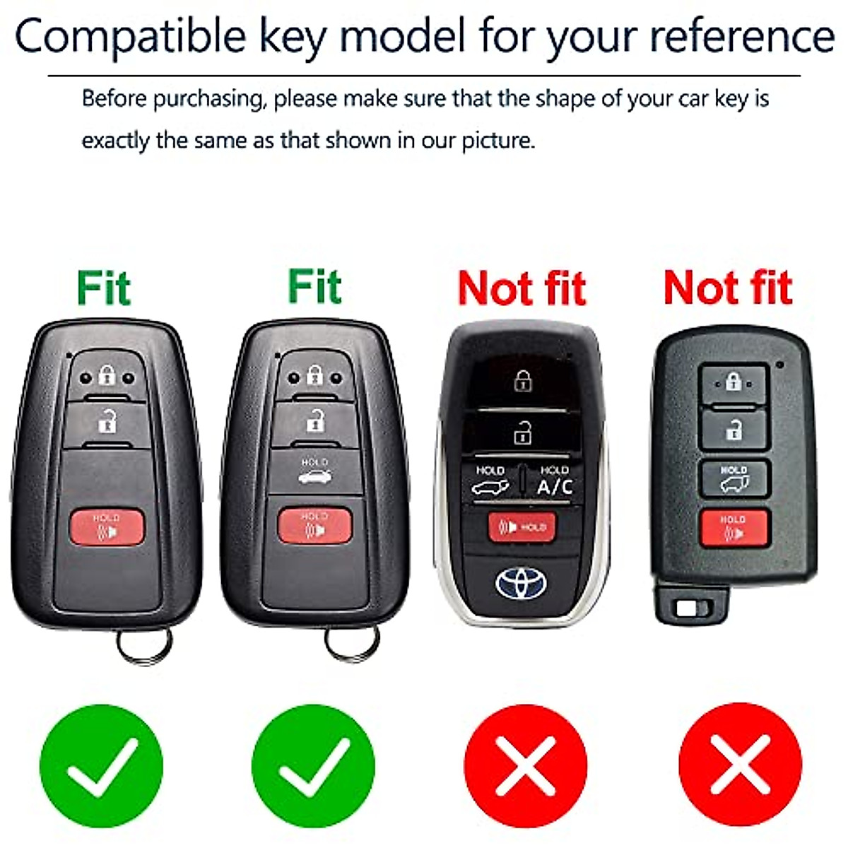 Lcyam Silicone Key Fob Cover Compatible with 2018- 2023 Toyota Camry Rav4 Prius Highlander XSE Hybrid CHR Corolla SE Avalon Venza Mirai 4Runner Tundra Keyless Remote (Black Rose, 4 Button)