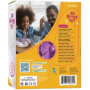 3D String Art Kit for Kids - Makes a Light-Up Heart Lantern - Multi-Colored LED Bulbs - Kid Gifts - Easter Crafts for Girls Ages 8-12 - DIY Arts & Craft Kits for 8, 9, 10, 11, 12 Year Old Girl