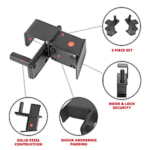 Sunny Health & Fitness J-Hook Attachment for Power Racks and Cages – SF-XFA007