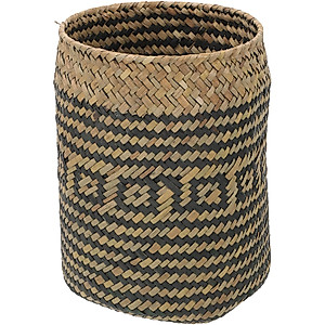 Cabilock Wastebasket Egg Storage Basket Wardrobe Baskets Wicker Waste Basket Sundries Basket Clothes Basket Office Trash Cans Convenient Waste Basket Straw Rope Floor Child Small Trash Can