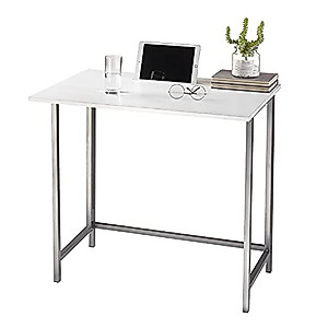 Urban Lifestyle No Tools Assembly Folding Desk with Tablet Slot, White