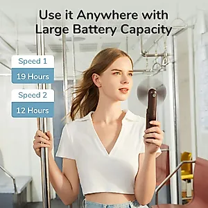 JISULIFE Handheld Mini Fan, 3 IN 1 USB Rechargeable Portable Fan [12-19 Working Hours] with Power Bank, Flashlight, Pocket Design for Travel/Summer/Concerts/Lash, Gifts for Women (Brown)