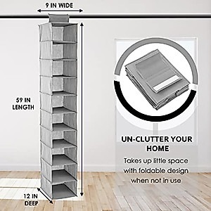 AEROiVi Hat Organizer for Closet - 10 Shelf Hat Racks for Baseball Caps - Non-Woven Fabric Hat Storage & Display - Hat Hanger to Protect Your Caps