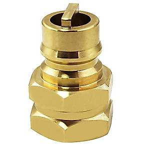 MENSI 3/4" Brass Female Quick Connect Plug Fittings Fits Duel Fuel Generator Regulator Exits Connector Convert to Connect Natural Quick Connect Hose