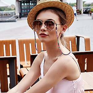 10 Pieces Eyeglass Chains Elegant Eyewear Retainer Beaded Eyeglass Strap Holder with Anti-Skid Ear Hooks and Silicone Eyeglasses Retainers (Classic Style)