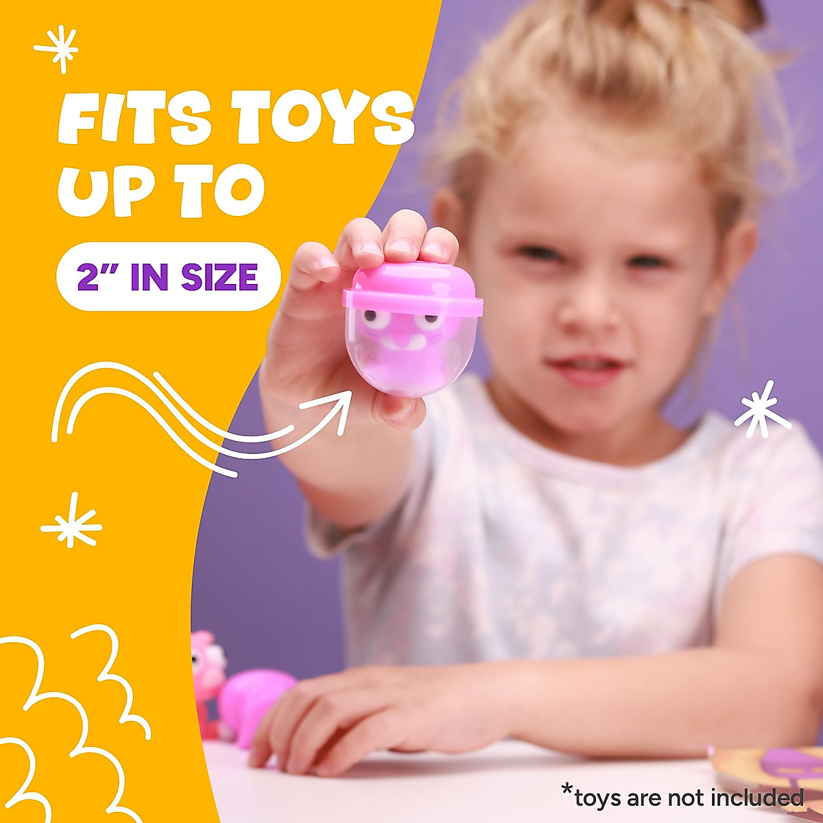 Capsule Vending Machine Translucent Acorn Capsules Empty 120 pcs 2 inch - Gumball Machine Capsules Bulk Party Favors Containers - Easter Basket Stuffers Gifts Pinata Stuffers DIY Craft Supplies